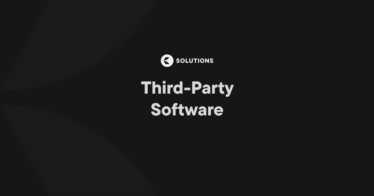 Third-Party Software - KYZON Solutions